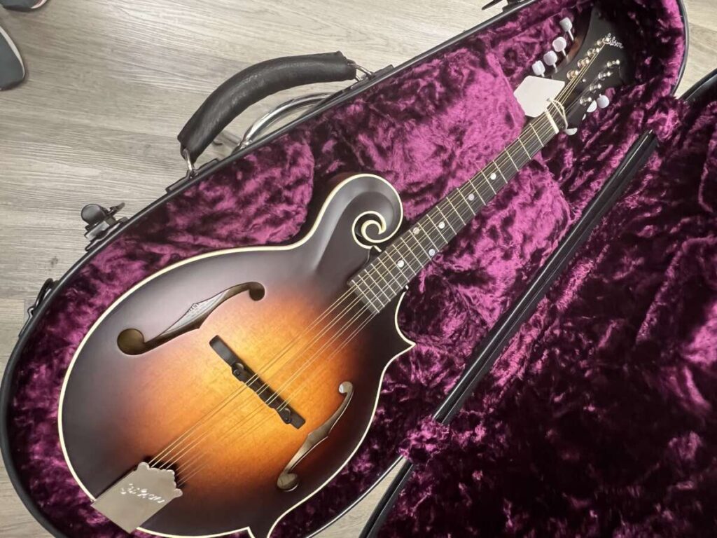 Hoffee Fiberglass F Mandolin Case - Brown - Mandolin Store