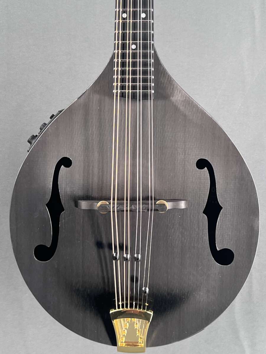 KLOS Black Carbon Timber A Style Mandolin - w/ Hardshell Case ...